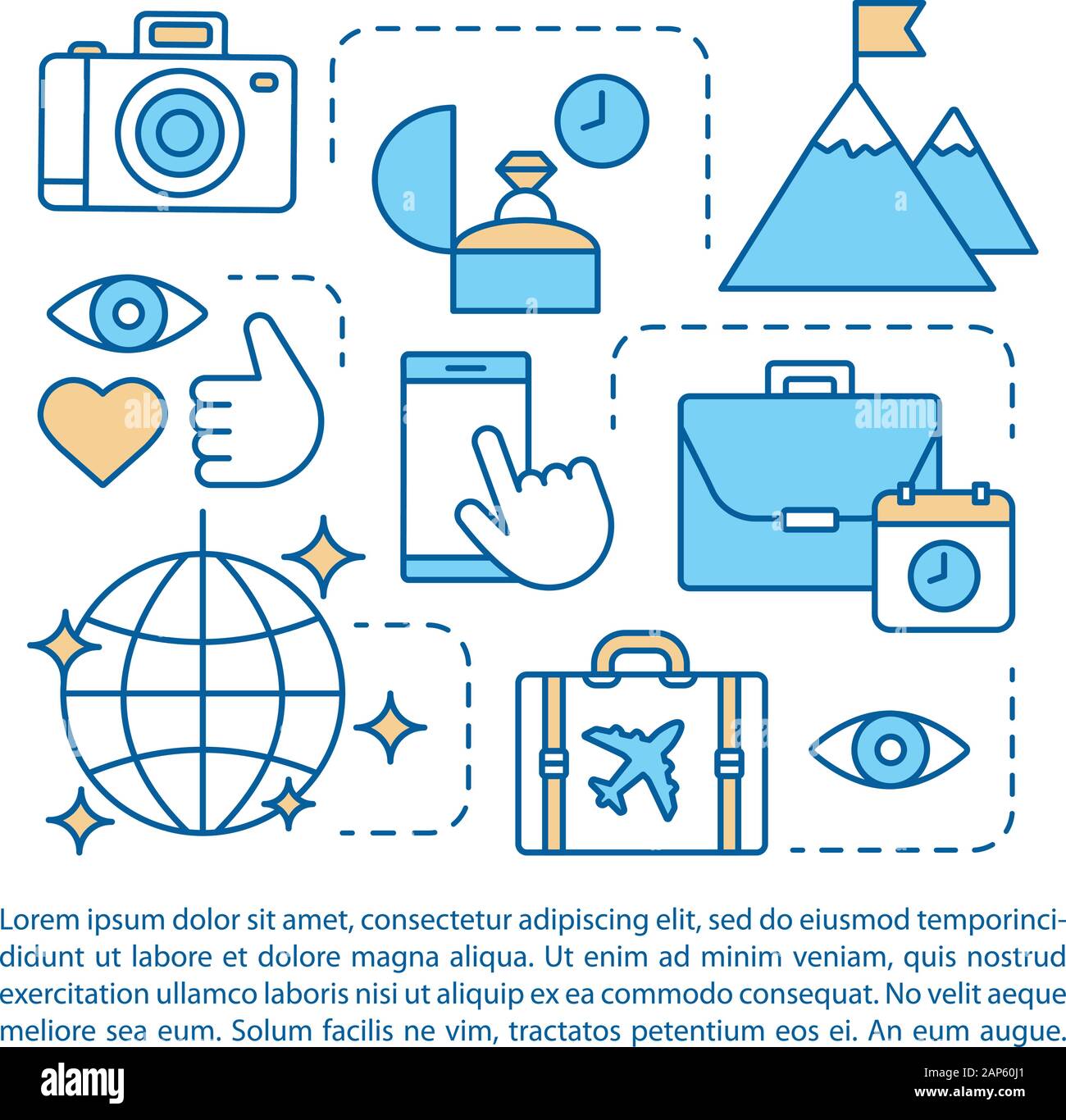 Millennials article page vector template. Generation Y. Share life ...