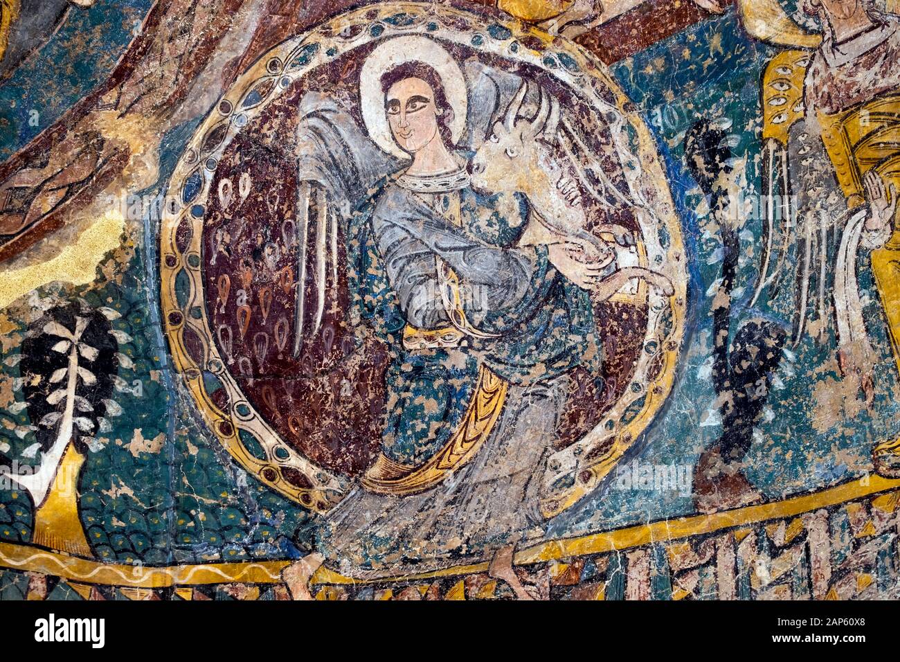 Romanesque fresco paintings. The Diocesan Museum of Jaca is one of the ...