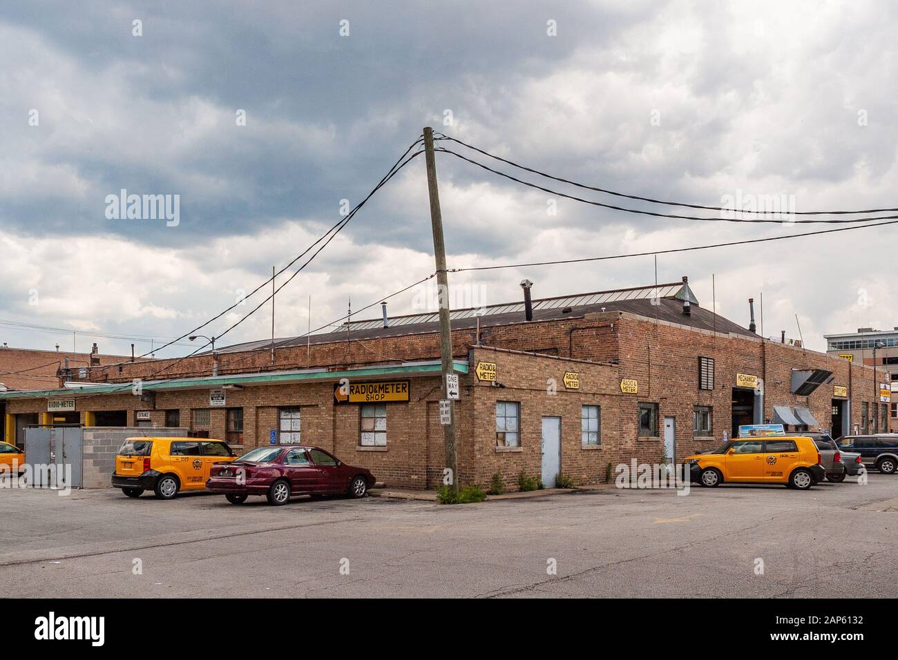 Taxi garage in the Near West Side neighborhood Stock Photo - Alamy