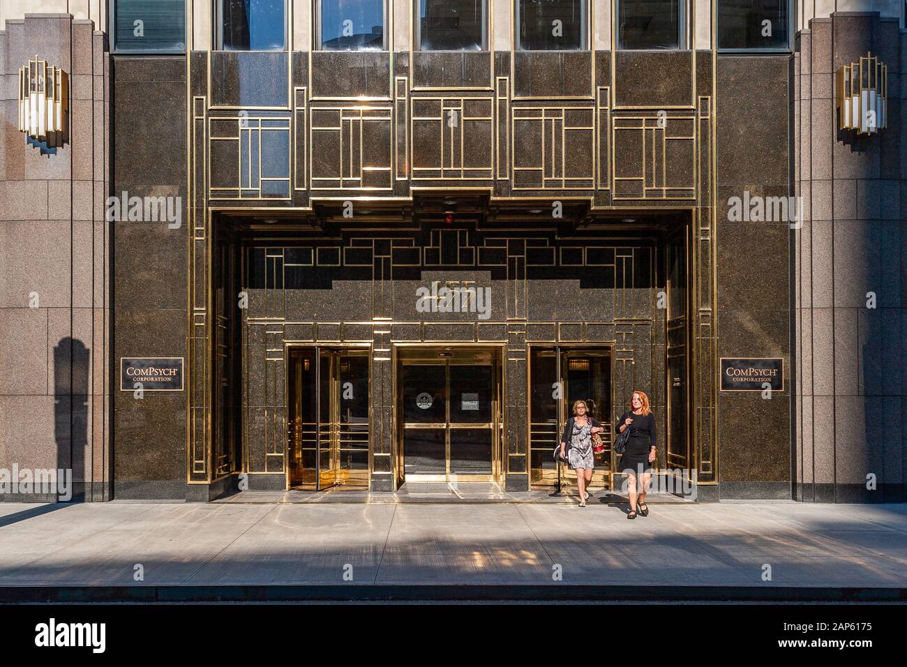 Entryway of the NBC Tower Stock Photo - Alamy