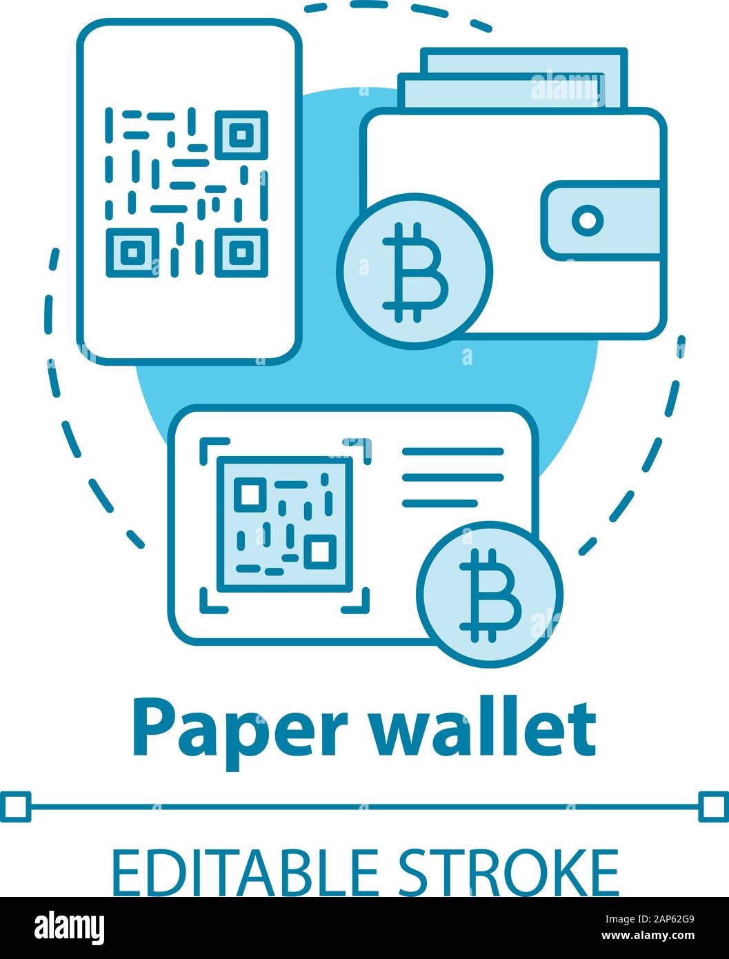 Bitcoin and qr code Stock Vector Images - Alamy