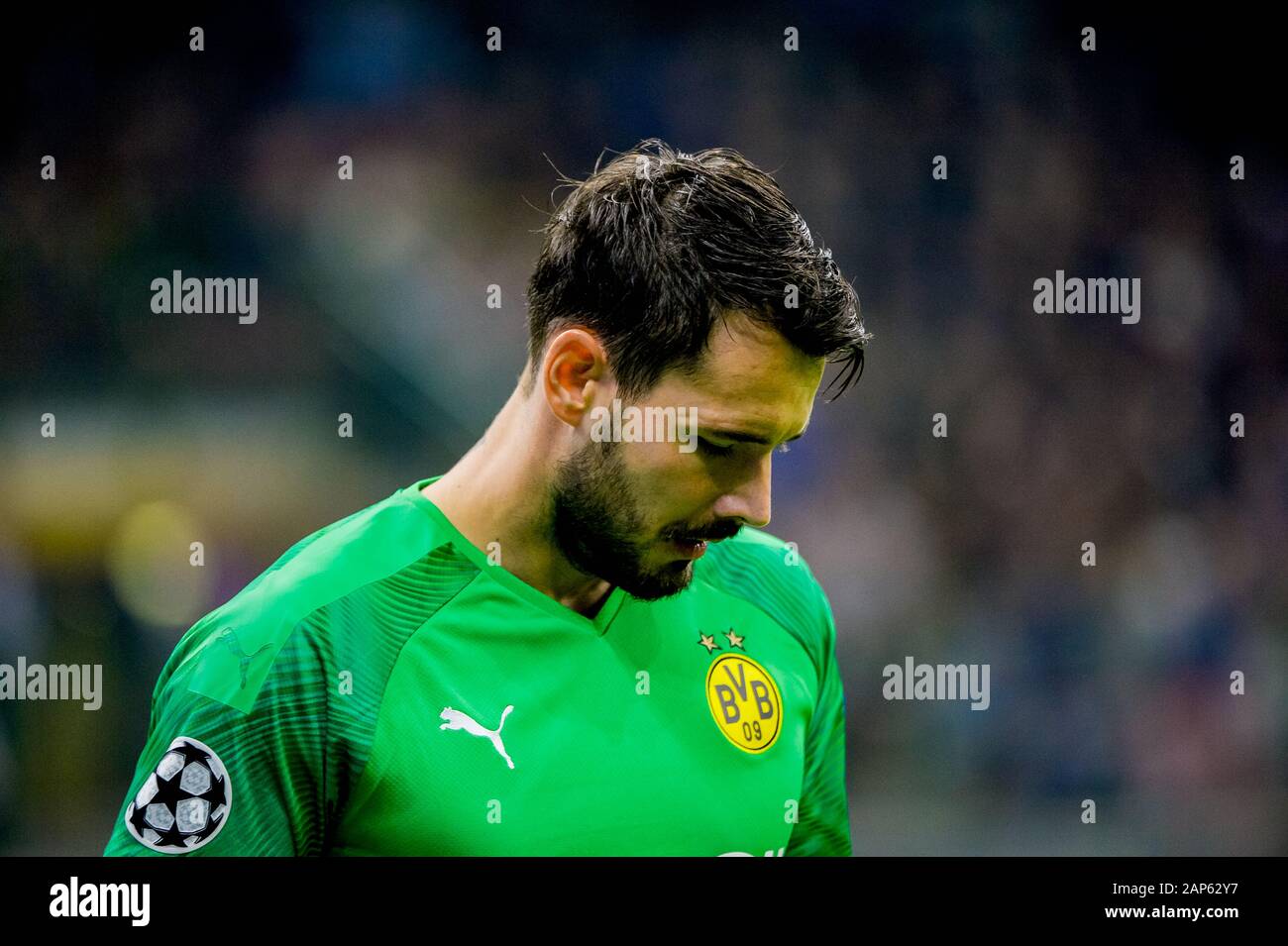 Milan - Oct 23, 2019: Roman Burki . FC Inter - Borussia Dortmund ...