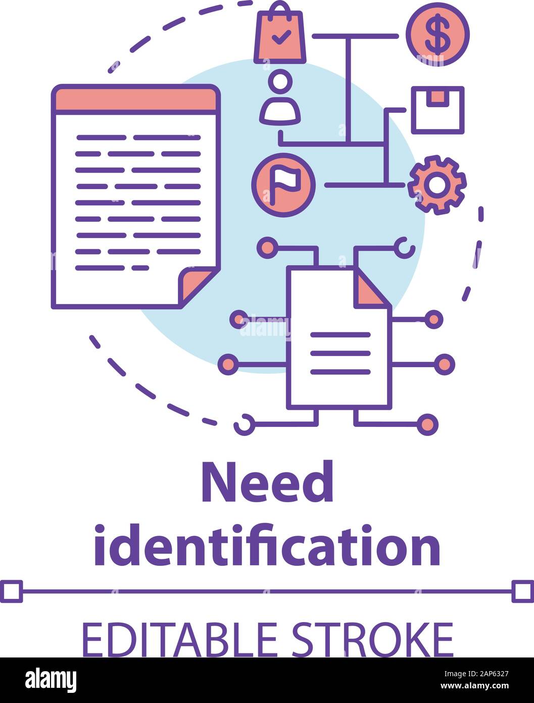 Need identification concept icon. Market and consumer analysis ...