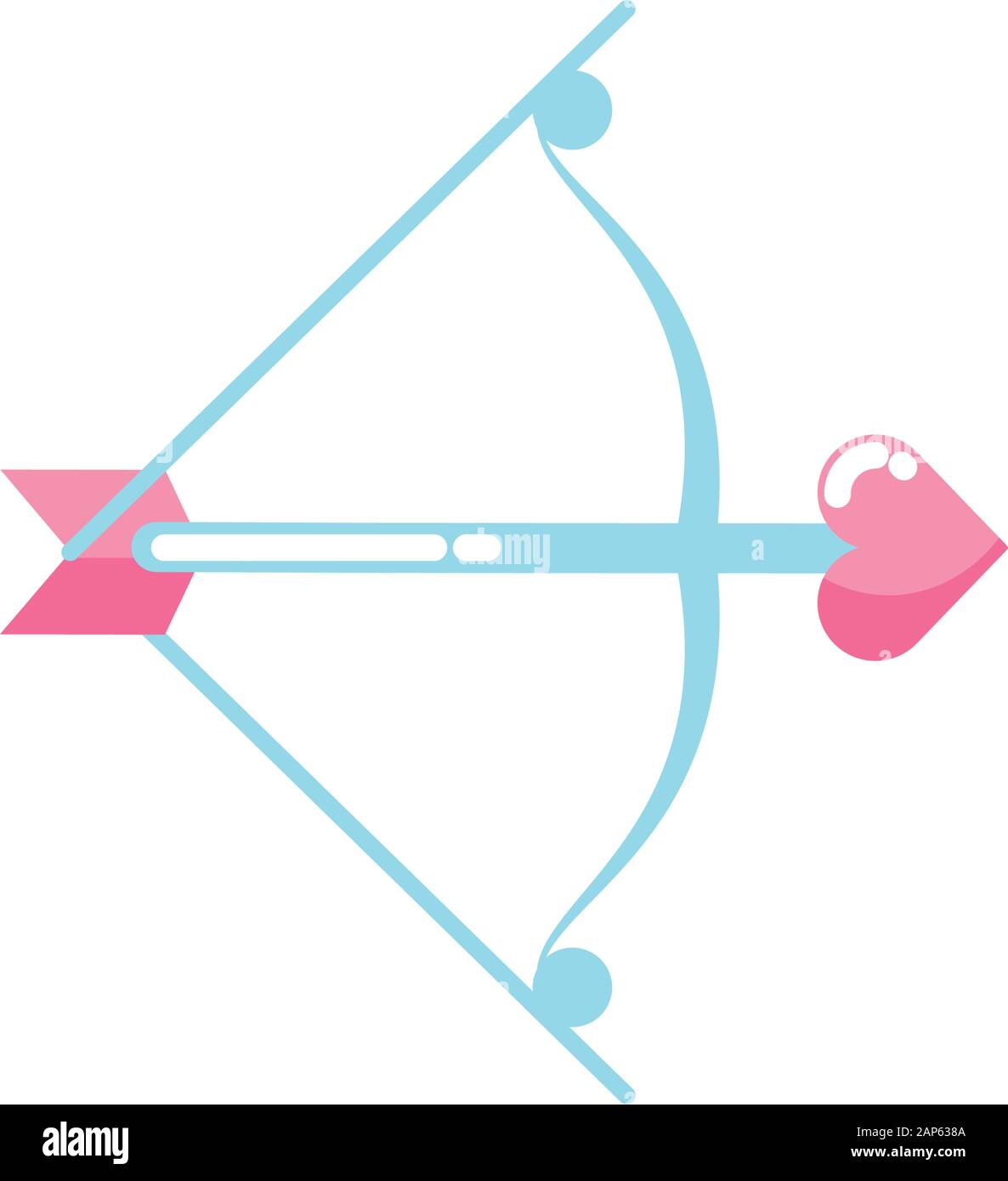 Heart arrow and bow design of love passion romantic valentines day ...