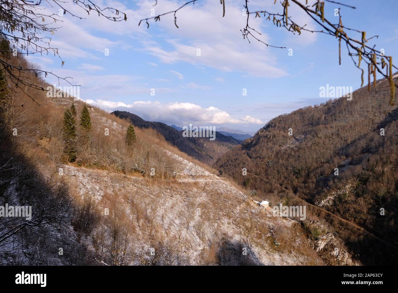 snowy view of the galyan valley in maçka trabzon turkey Stock Photo - Alamy