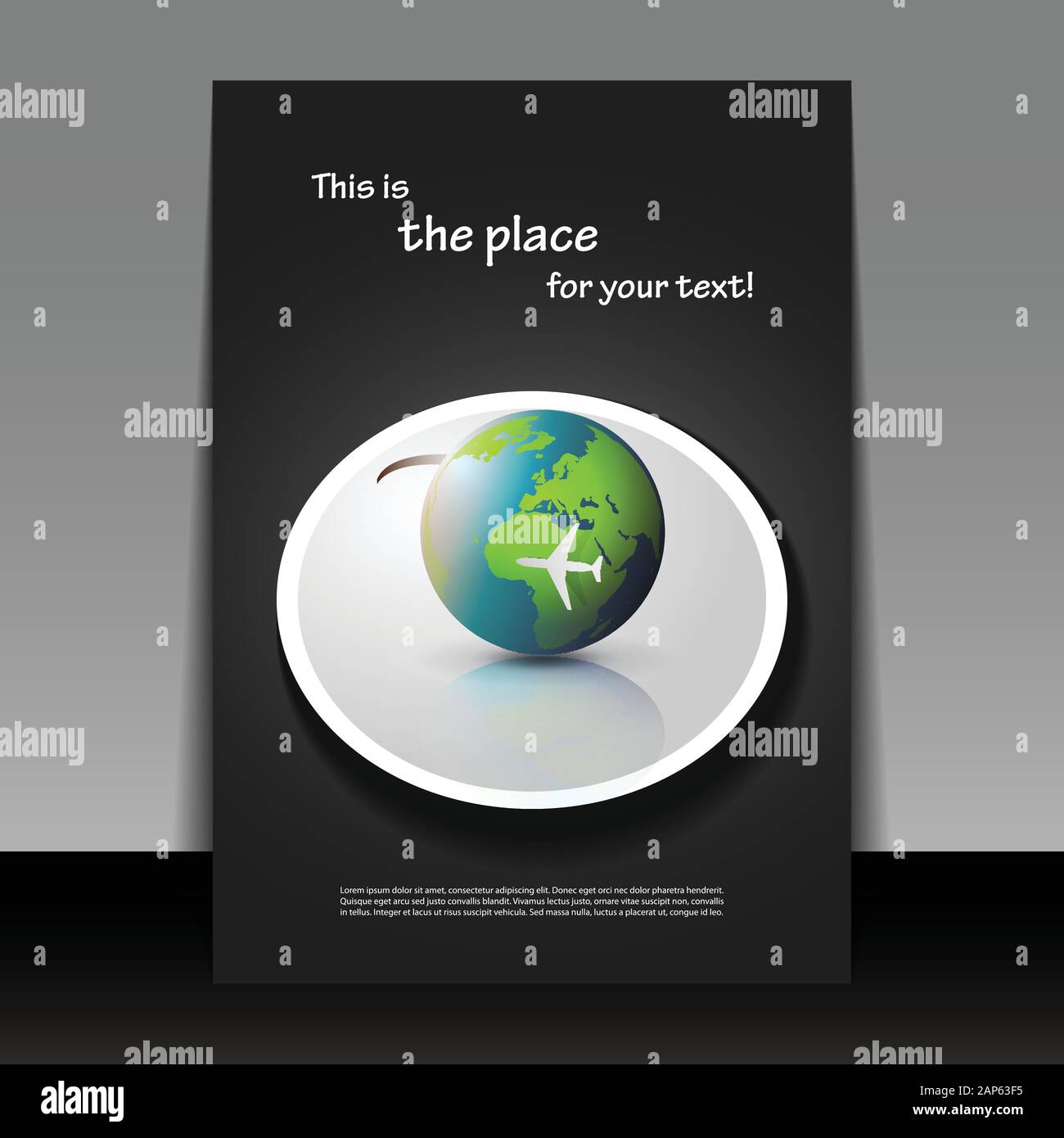 Abstract Business or Travel Flyer or Cover Design with Earth Globe and ...