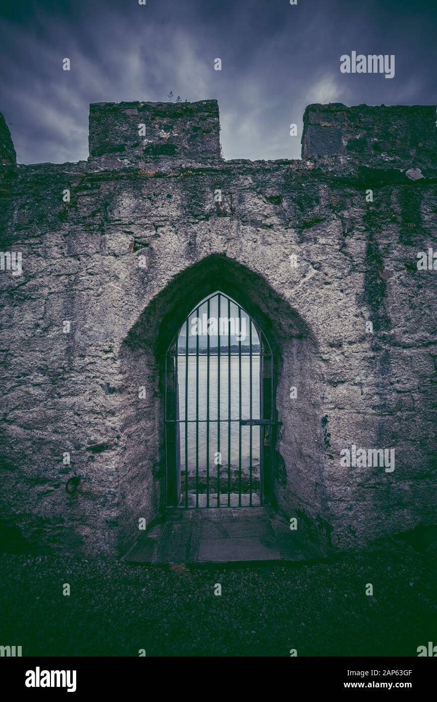 A gated door in a medieval building Stock Photo - Alamy