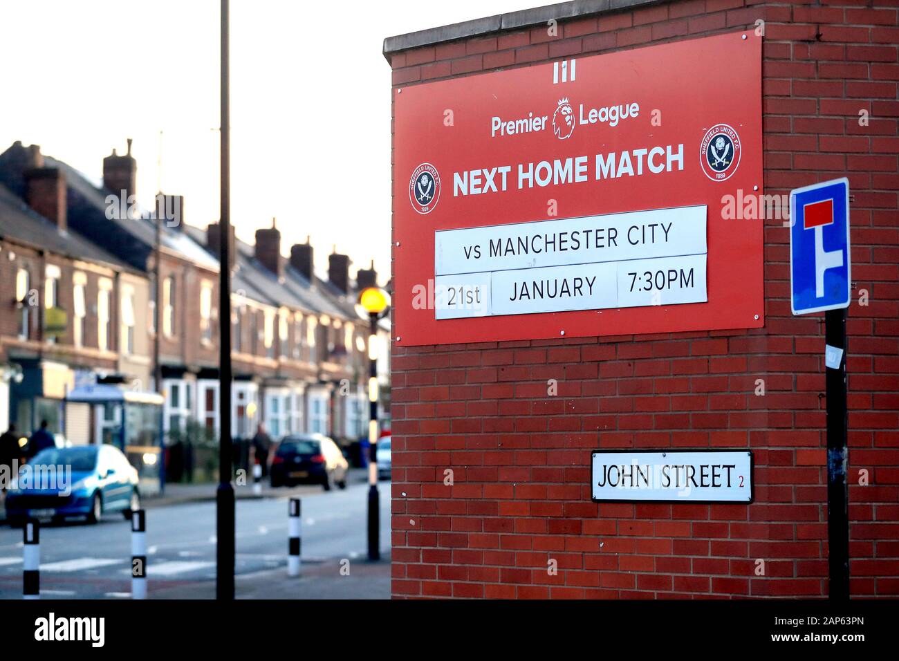 A view of John Street near the stadium before the Premier League match ...
