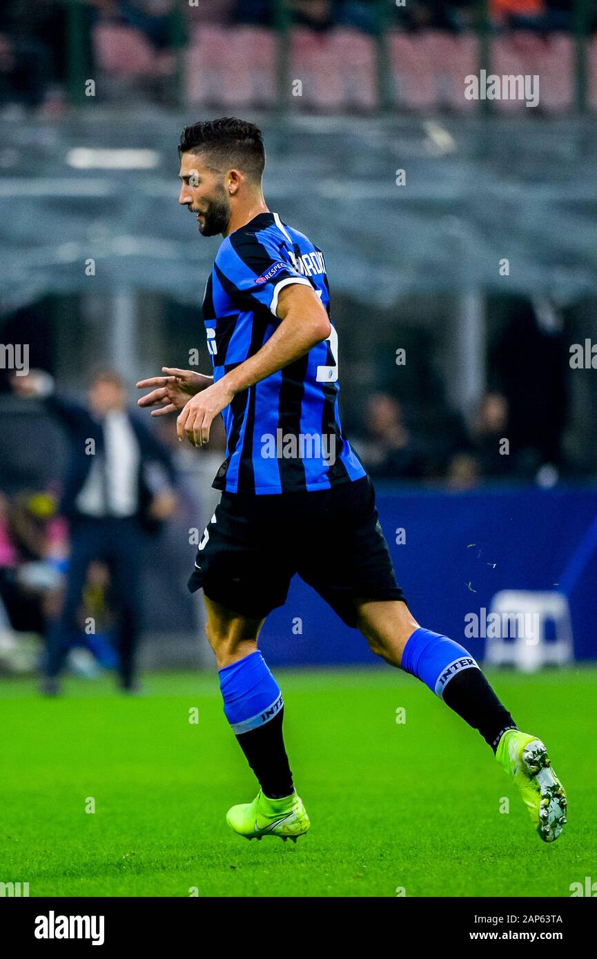 Milan - Oct 23, 2019: Roberto Gagliardini 5. FC Inter - Borussia ...