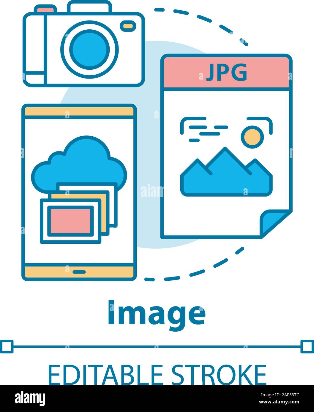 Editing data line icon Cut Out Stock Images & Pictures - Alamy