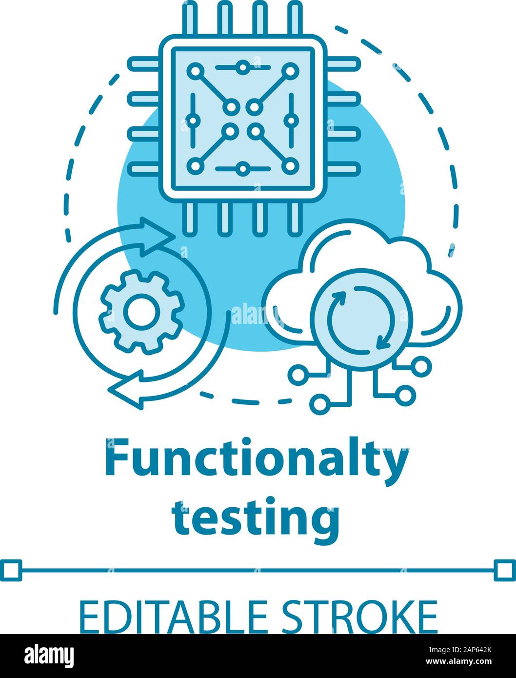 Functionality Testing Concept Icon Black Box Testing Idea Thin Line