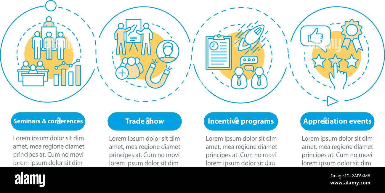 Corporate event management vector infographic template. Seminars ...