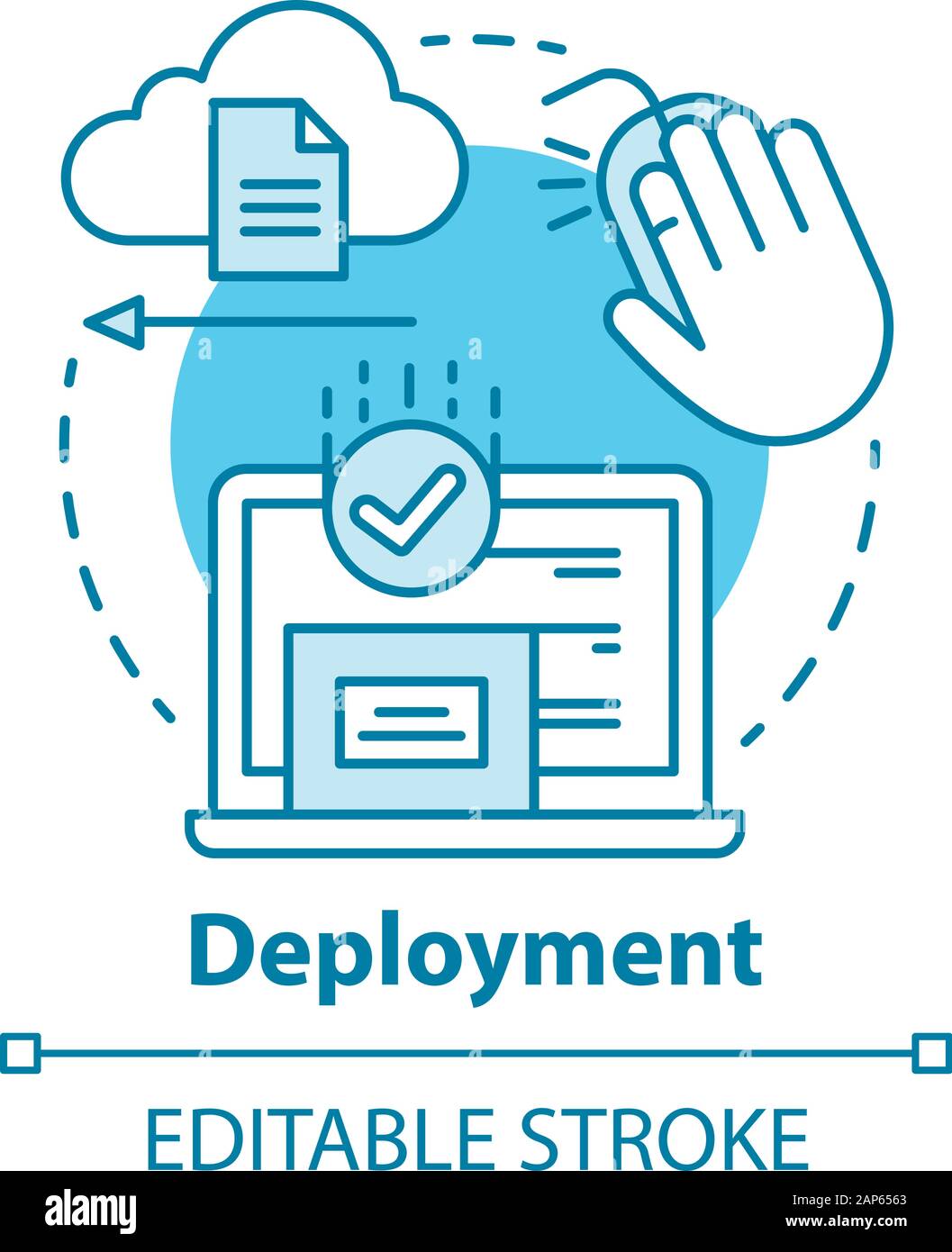 Deployment Concept Icon Data Send Receive Product Release Usability