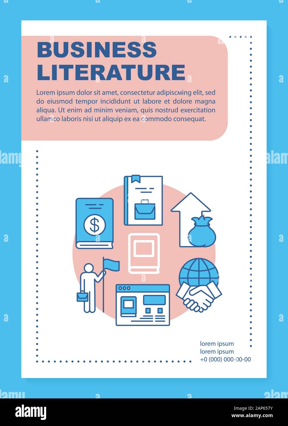 Business literature poster template layout. Banner, booklet, leaflet ...