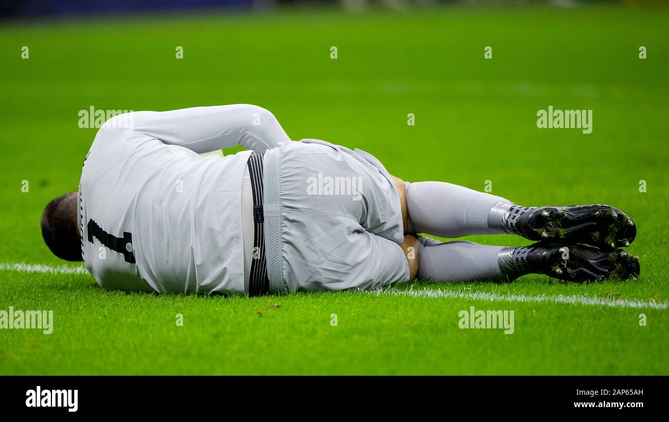 Milan - Oct 23, 2019: Samir Handanovic 1 goes a safe. FC Inter ...
