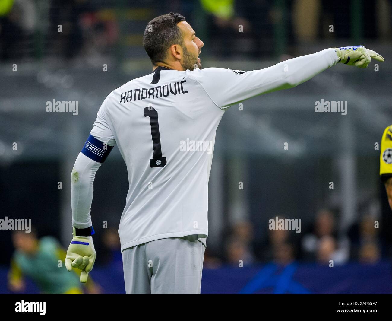 Milan - Oct 23, 2019: Samir Handanovic 1. FC Inter - Borussia Dortmund ...