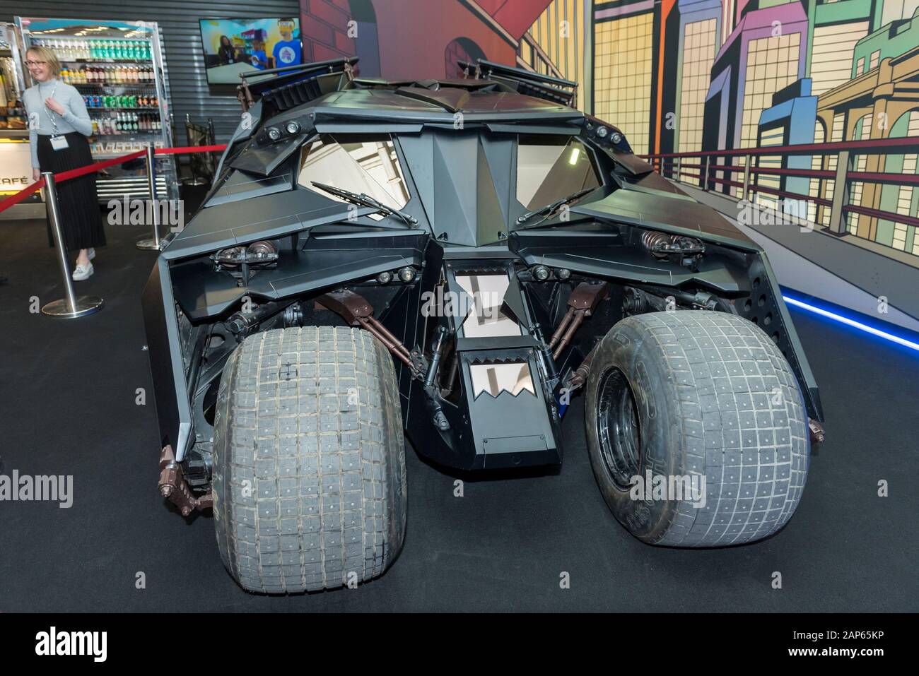 London, UK. 21 January 2020. A lifesize Batmobile from the Christopher ...