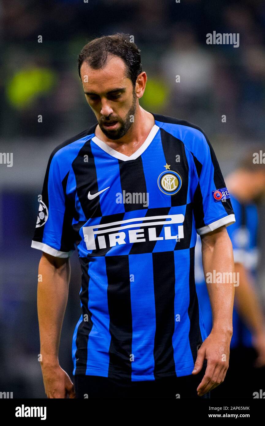 Milan - Oct 23, 2019: Diego Godin 2. FC Inter - Borussia Dortmund ...