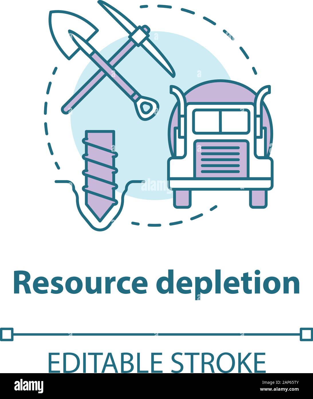 Exhaustion of natural resources Stock Vector Images - Alamy