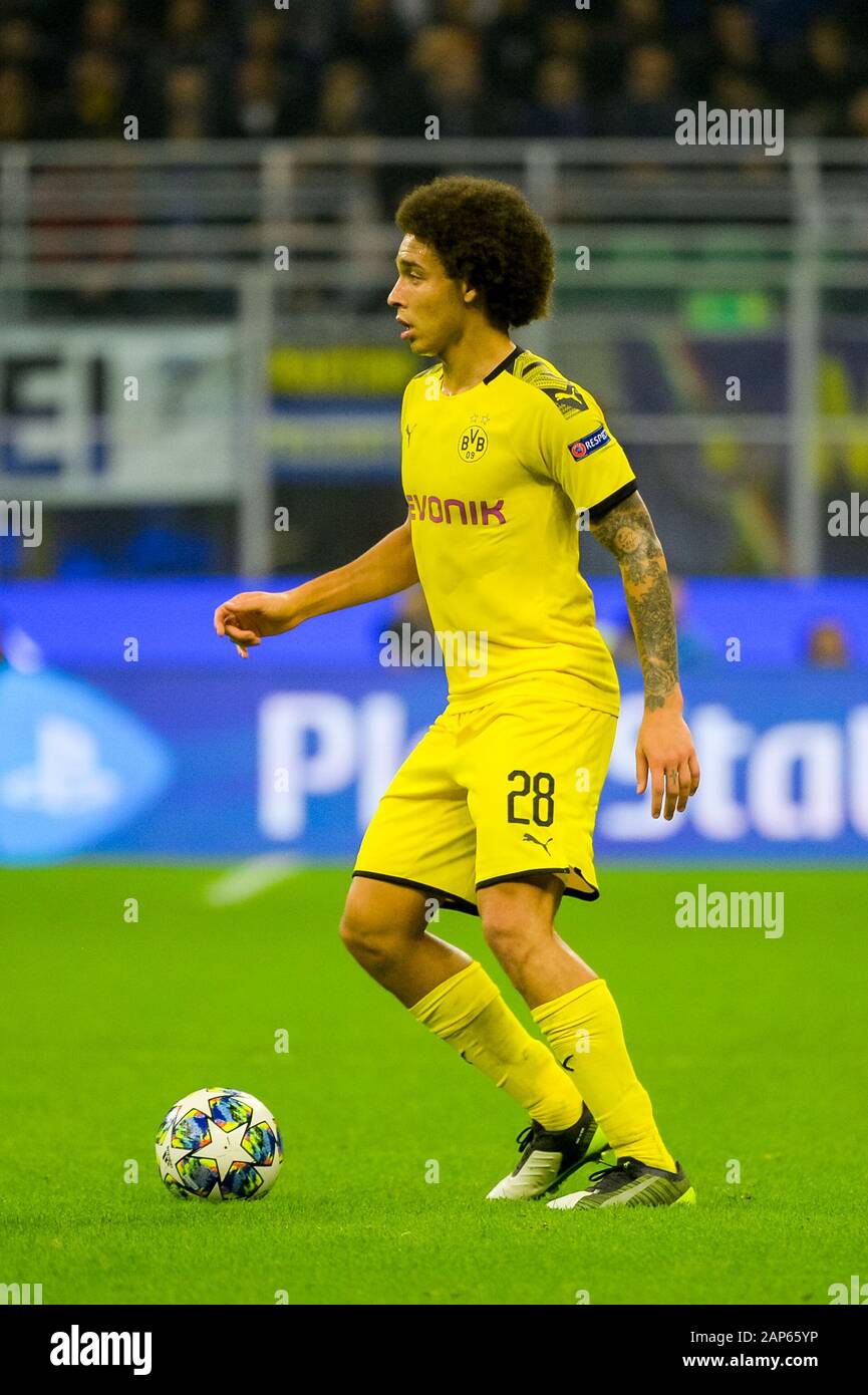 Milan - Oct 23, 2019: Axel Witsel 28. FC Inter - Borussia Dortmund ...