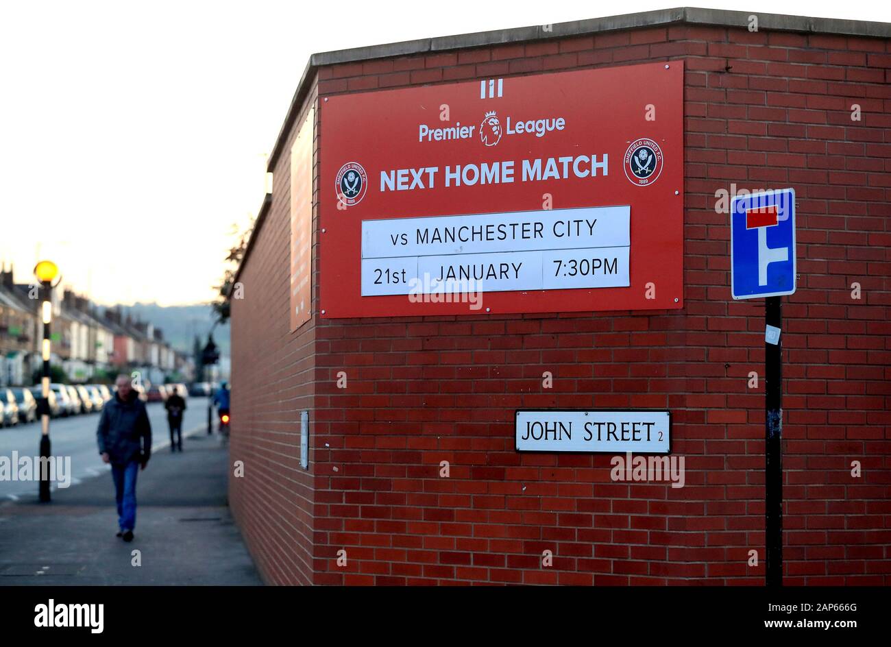 A view of John Street near the stadium before the Premier League match ...