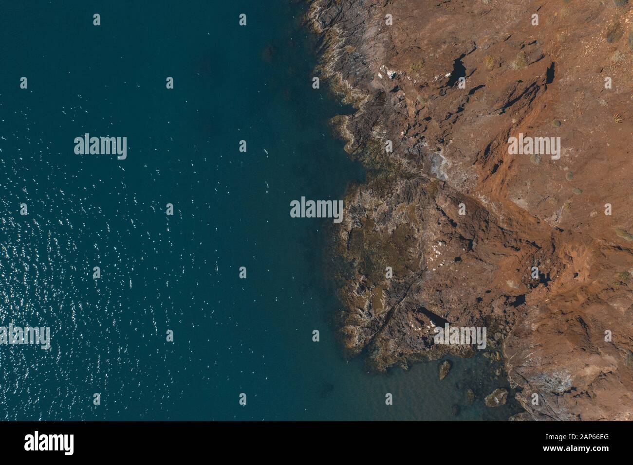 Vista aerea de Kino o bahía de Kino, Sonora, Mex en el golfo de ...