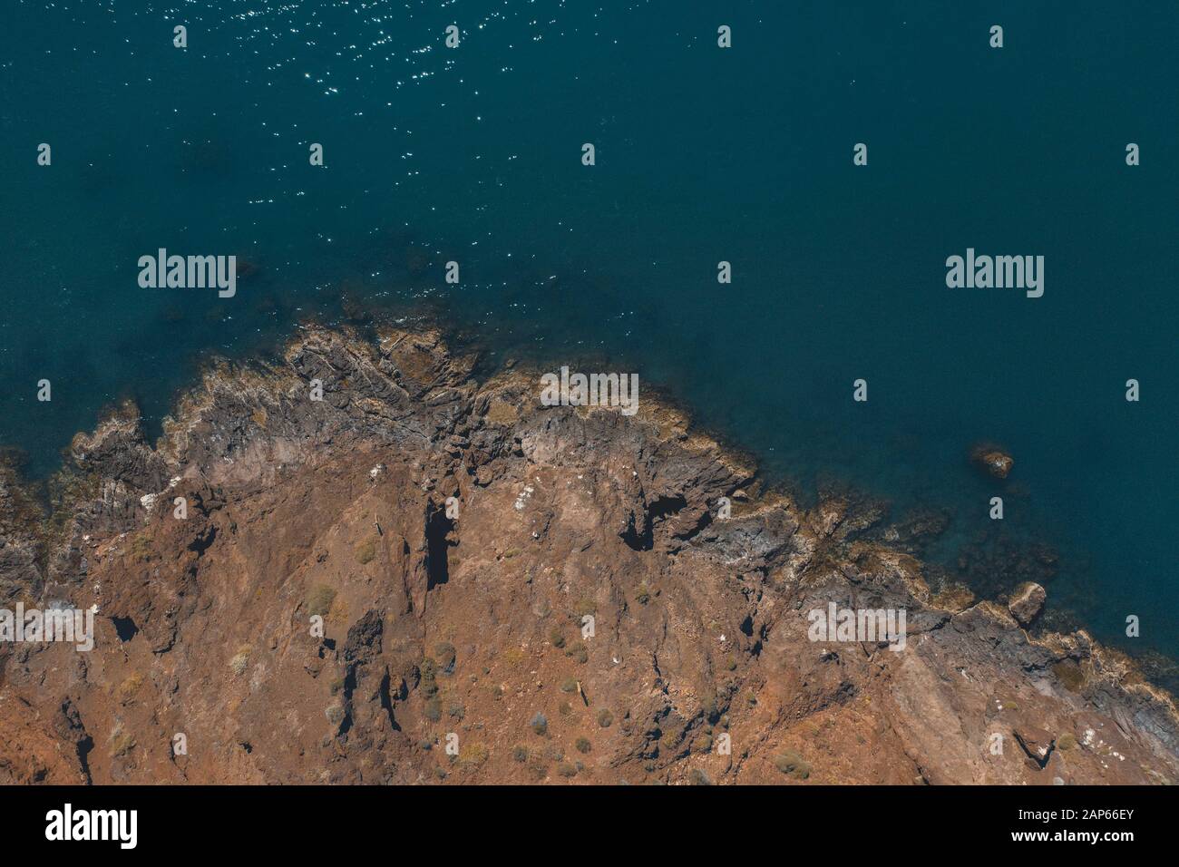 Vista aerea de Kino o bahía de Kino, Sonora, Mex en el golfo de ...