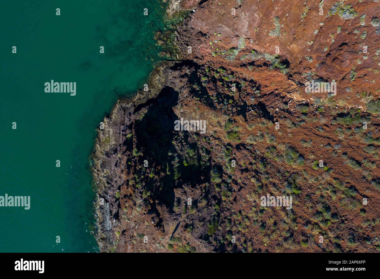 Vista aerea de Kino o bahía de Kino, Sonora, Mex en el golfo de ...