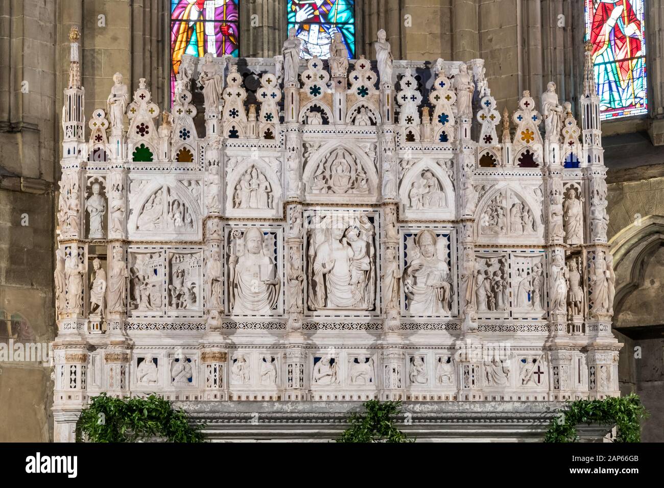 Arch dedicated to St. Donatus with twelve small piers ending with ...