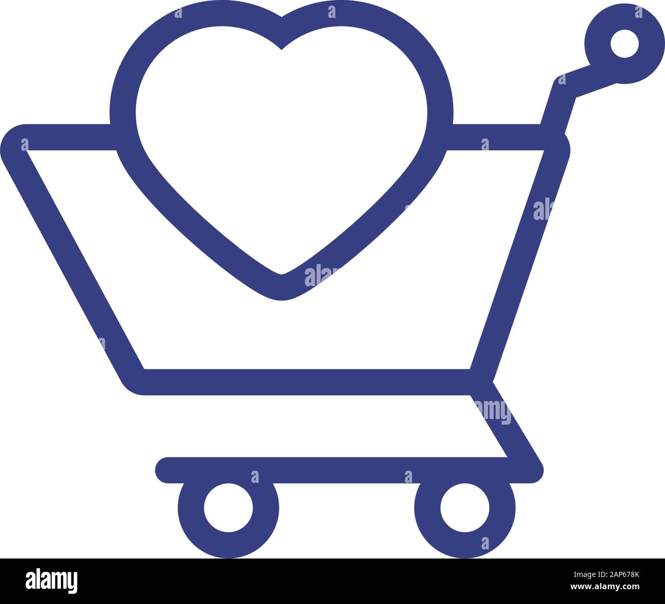 Heart and shopping cart design of love passion romantic valentines day ...