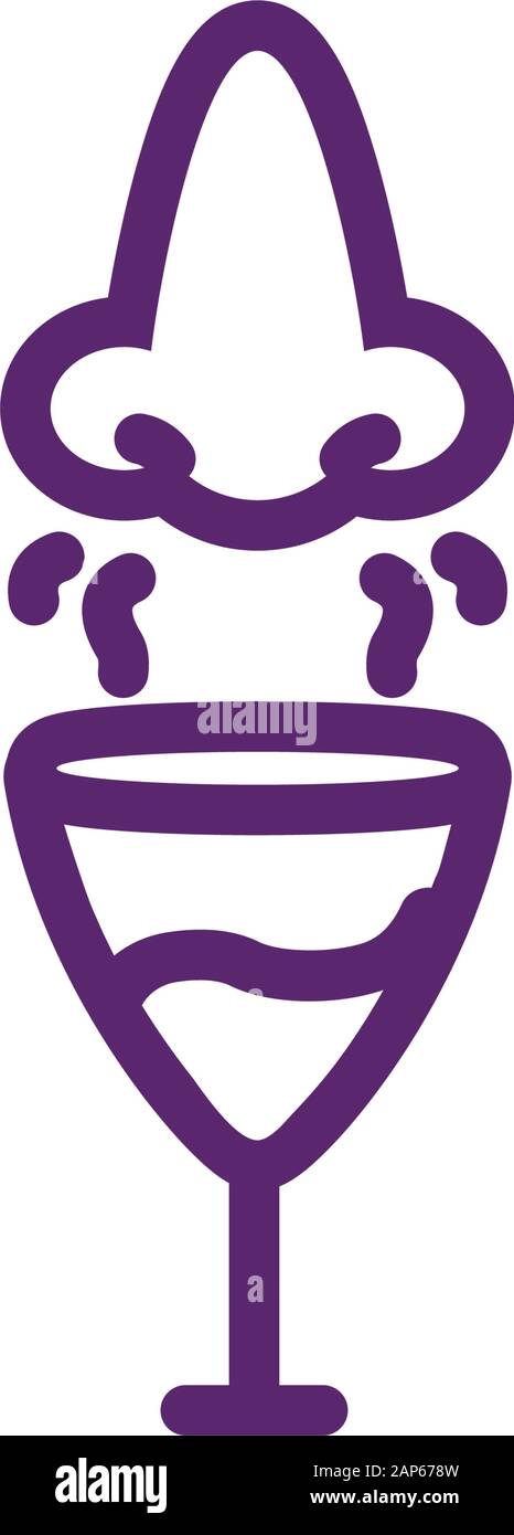 Wine cup and nose design of Winery alcohol drink beverage restaurant ...