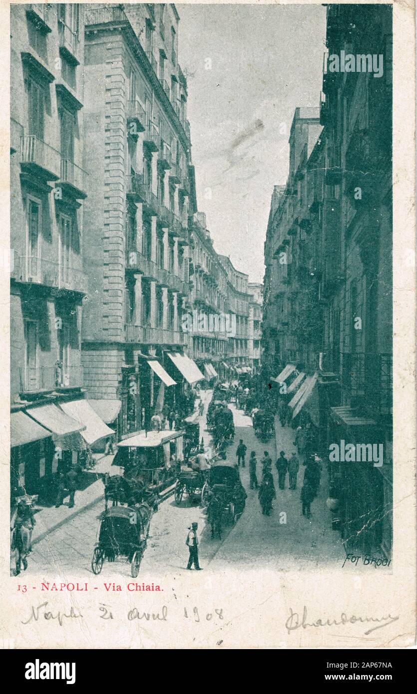 Old postcard (Early XXth century), Naples, Italy Stock Photo - Alamy