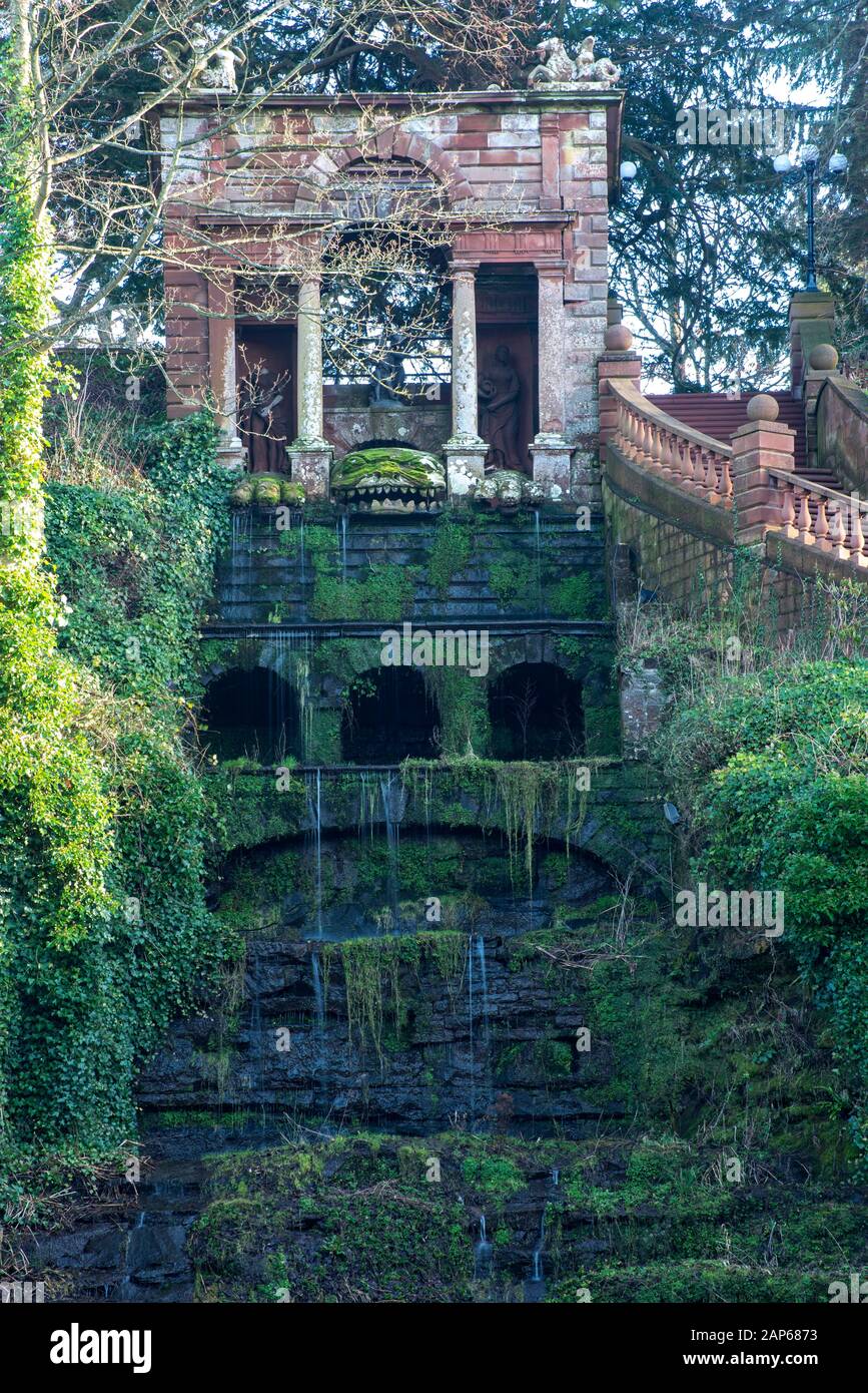 Corby Castle Waterfall Stock Photo - Alamy