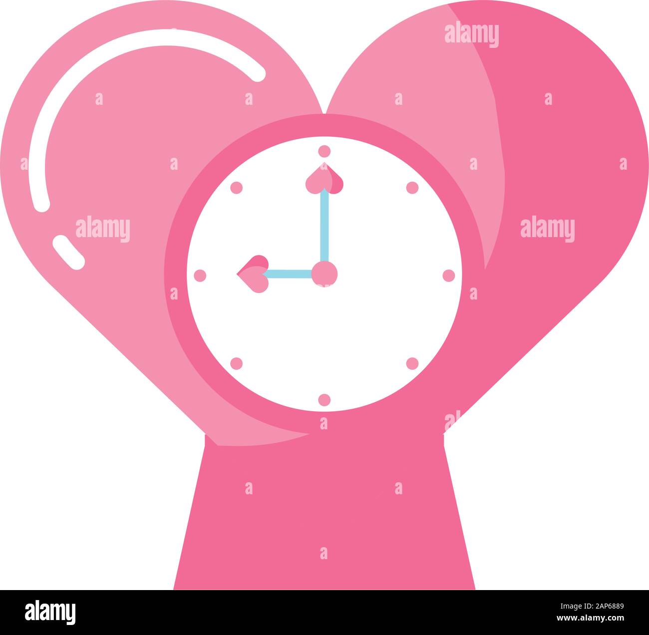 Heart clock design of love passion romantic valentines day wedding ...