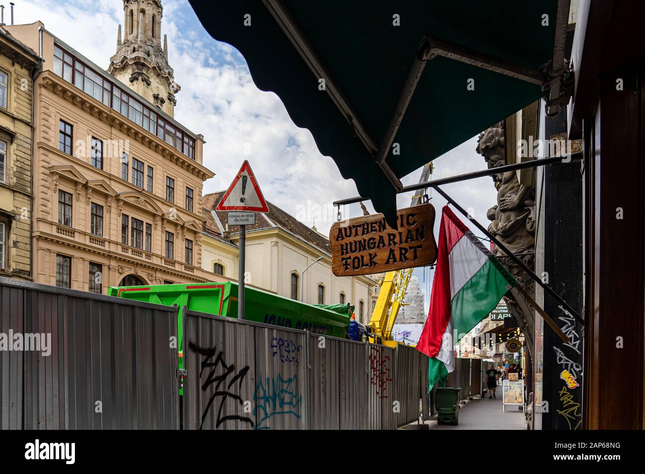 Building street old Pest district in Budapest, Hungary Stock Photo - Alamy
