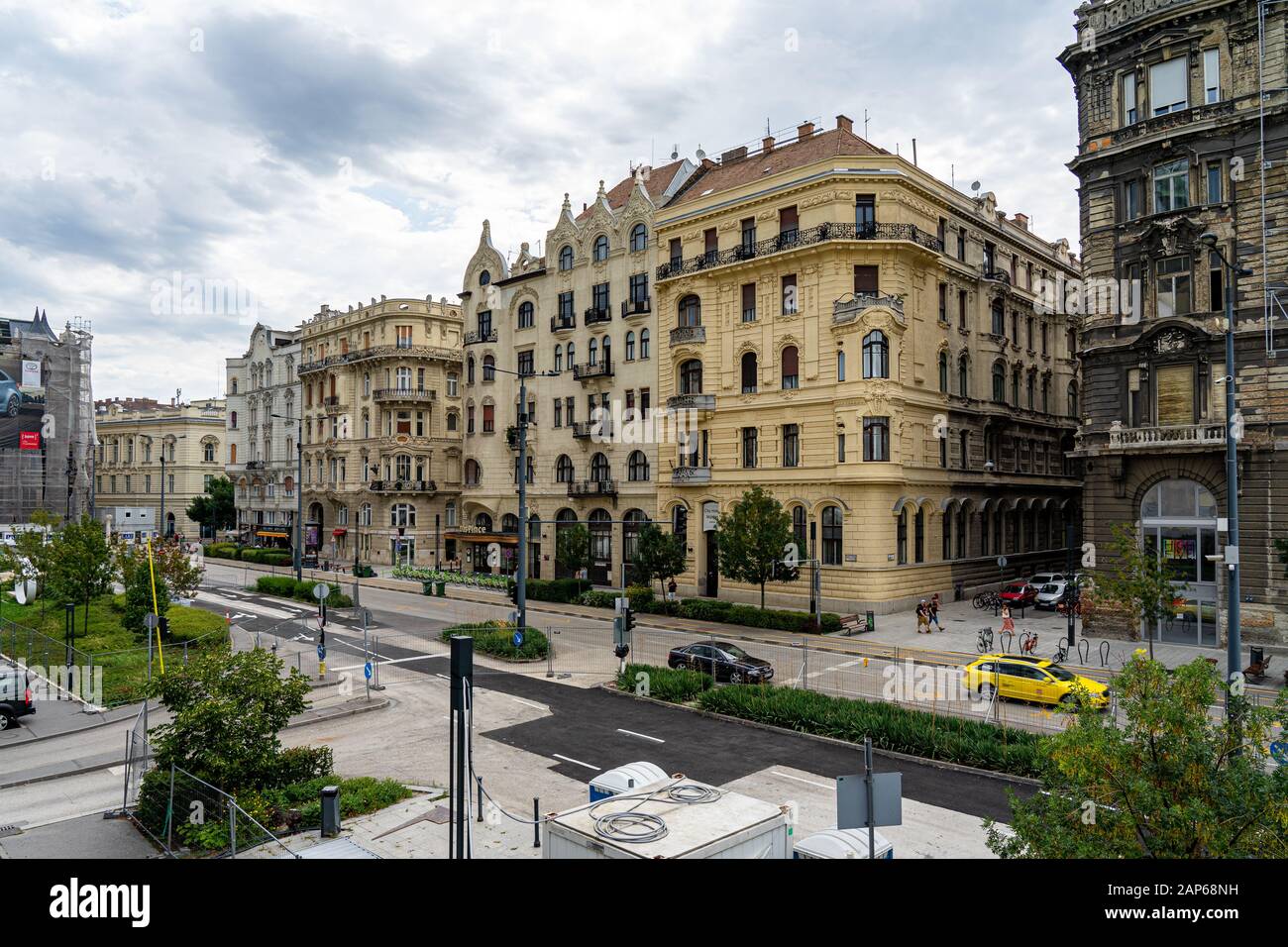 Building street old Pest district in Budapest, Hungary Stock Photo - Alamy
