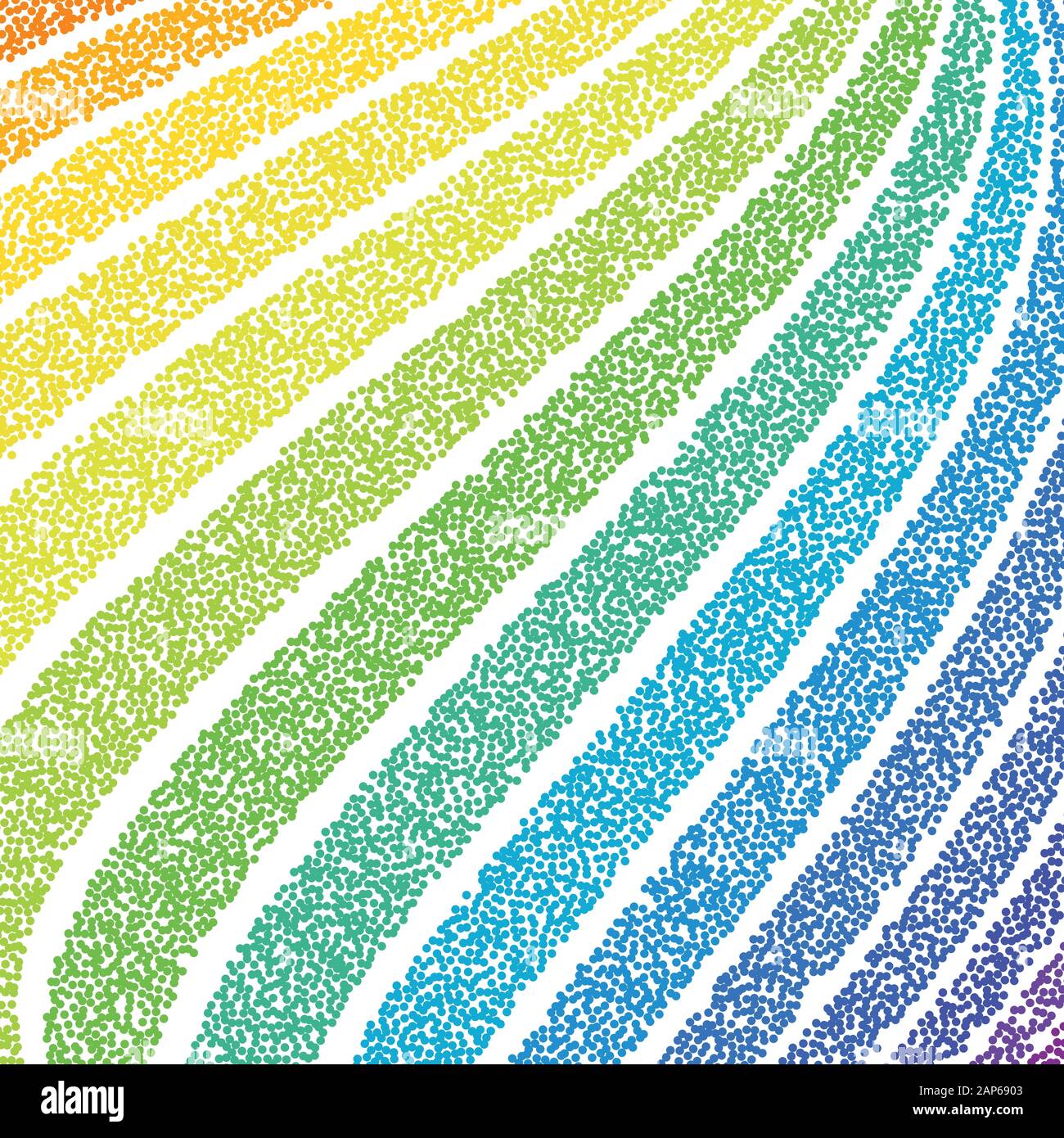 rainbow color dots that makes a swirl stripes. colorful dotted elements ...