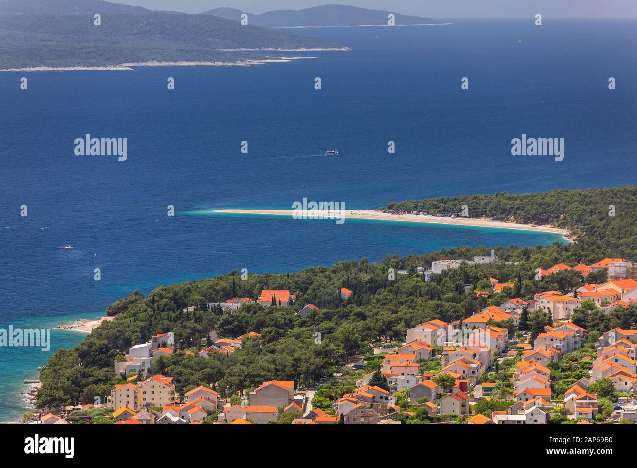 Zlatni Rat (Golden Cape or Golden Horn) famous turquoise beach in Bol ...