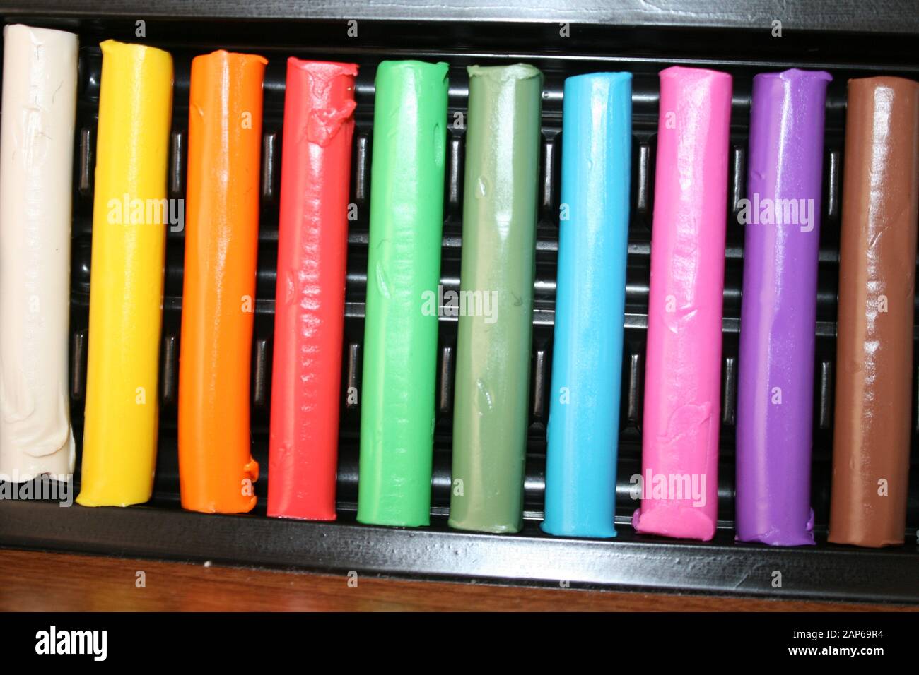 colored plasticine for kids photo close-up Stock Photo - Alamy