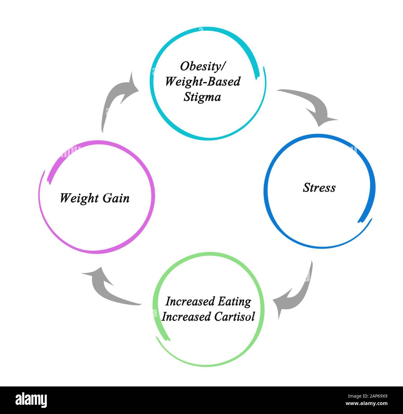 Cycle of Obesity / Weight-Based Stigma Stock Photo - Alamy