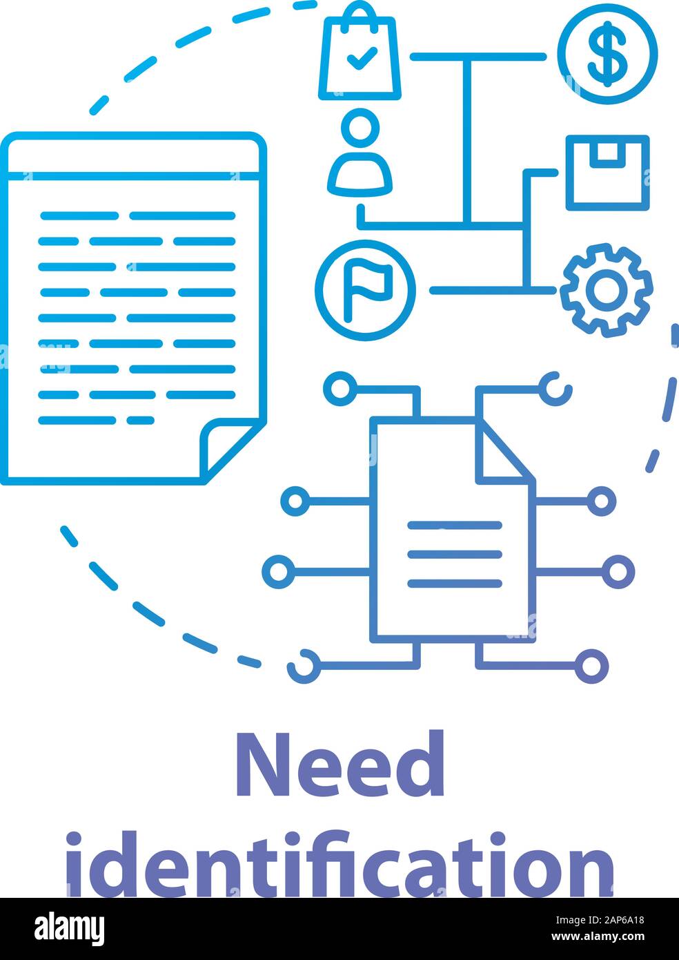 Need identification concept icon. Market and consumer analysis ...