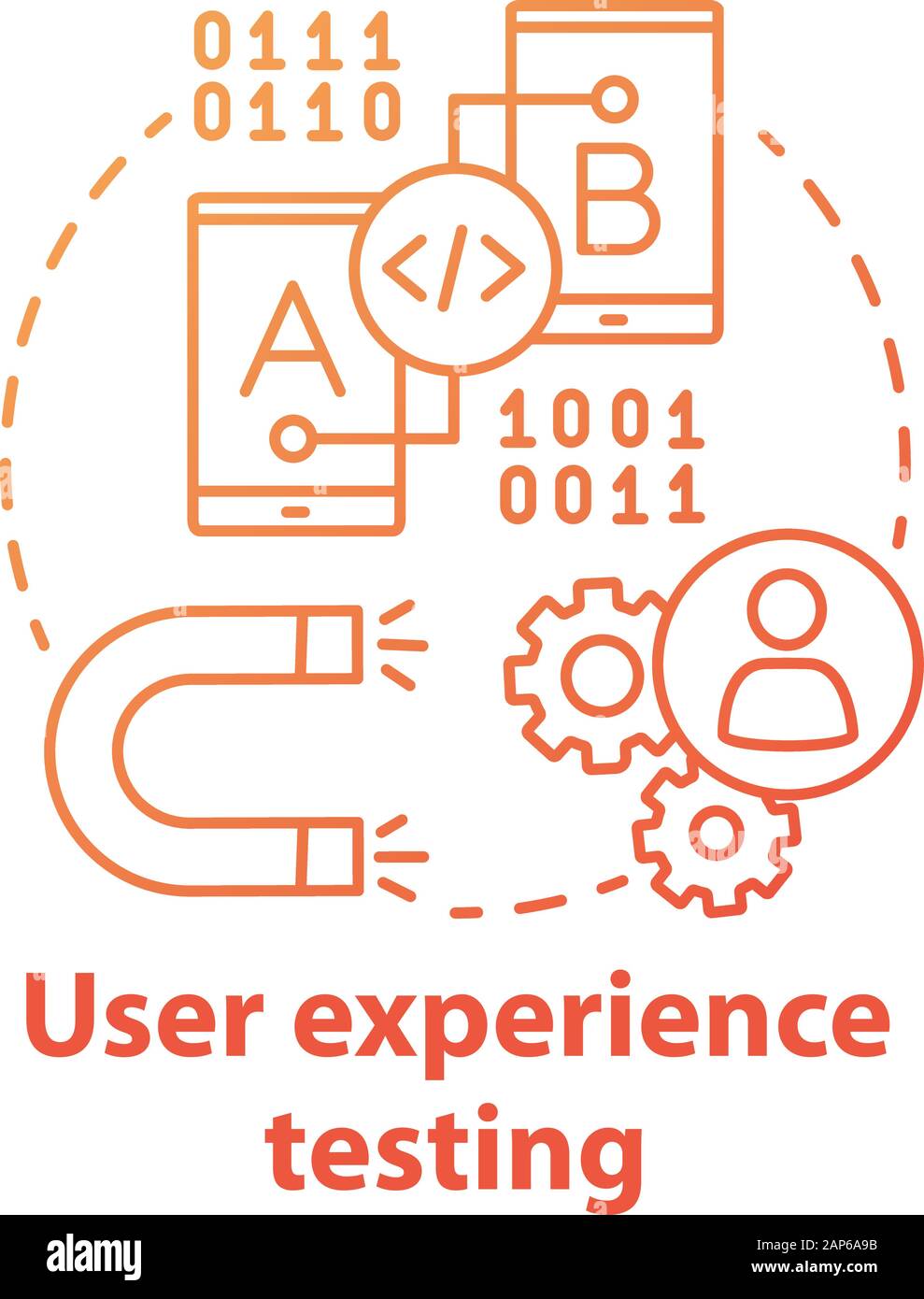 User experience testing concept icon. UX. Software development ...