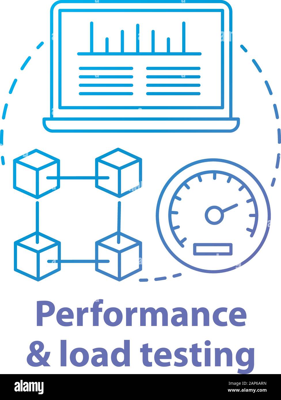 Performance and load testing concept icon. Research system speed ... Performance and load testing concept icon. Research system speed ...