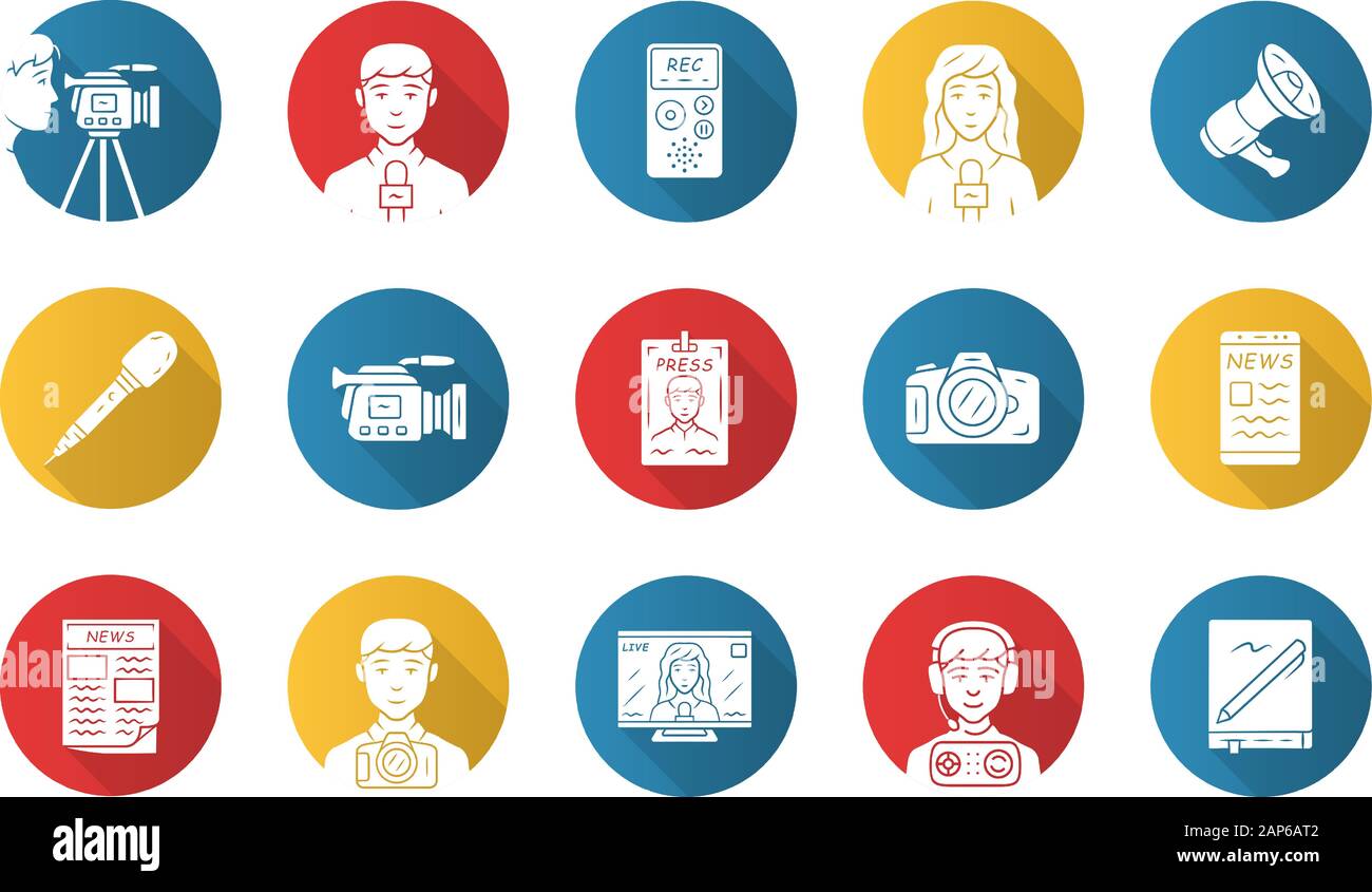 Filming presenter Stock Vector Images - Alamy