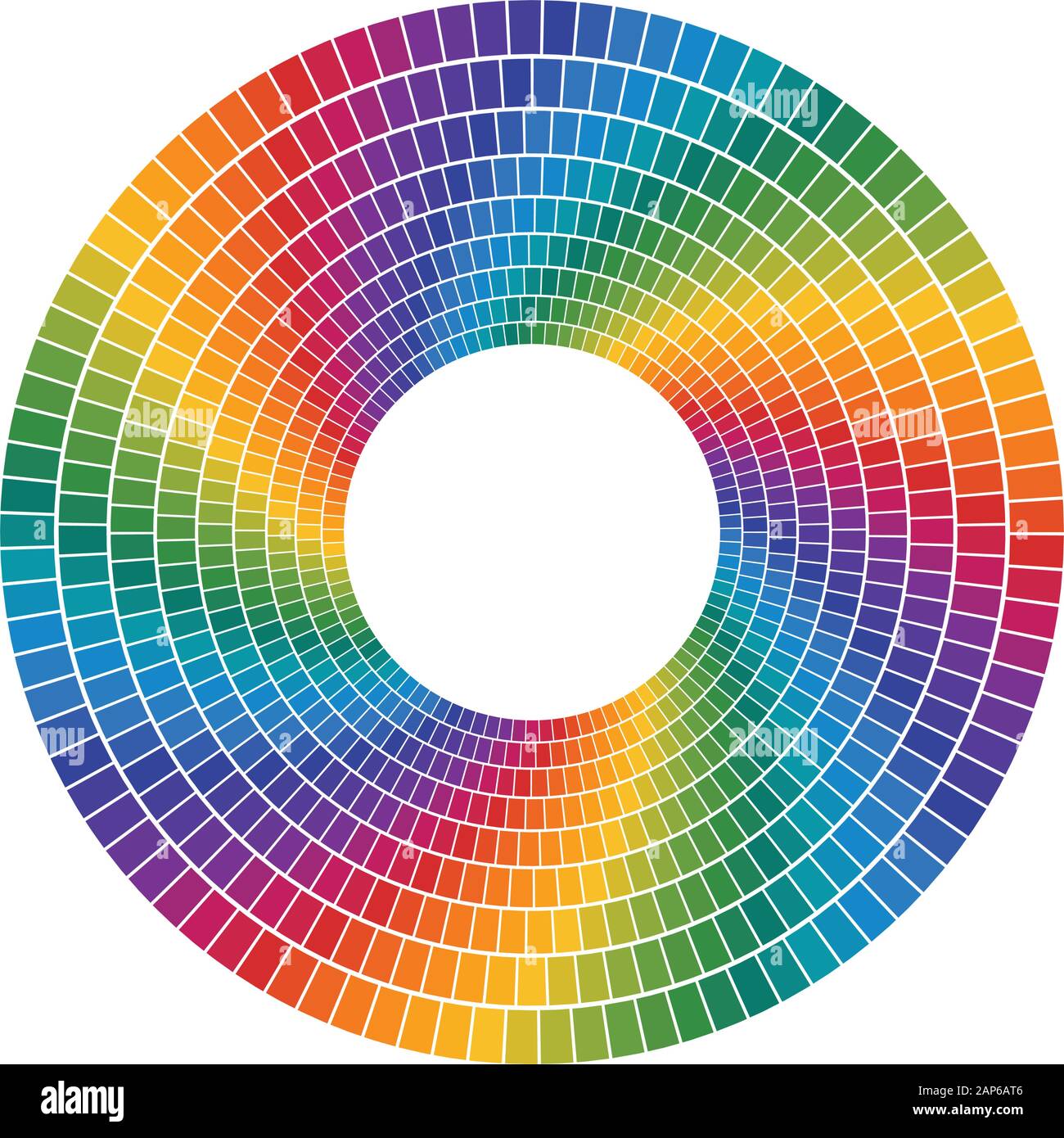 color tiles that makes a concentric circles. full color spectrum ...