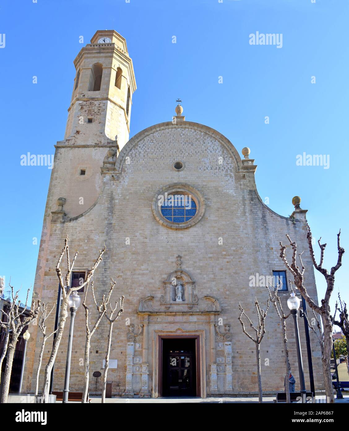 Church of San Maria and San Nicolau in Calella Barcelona Spain Stock ...