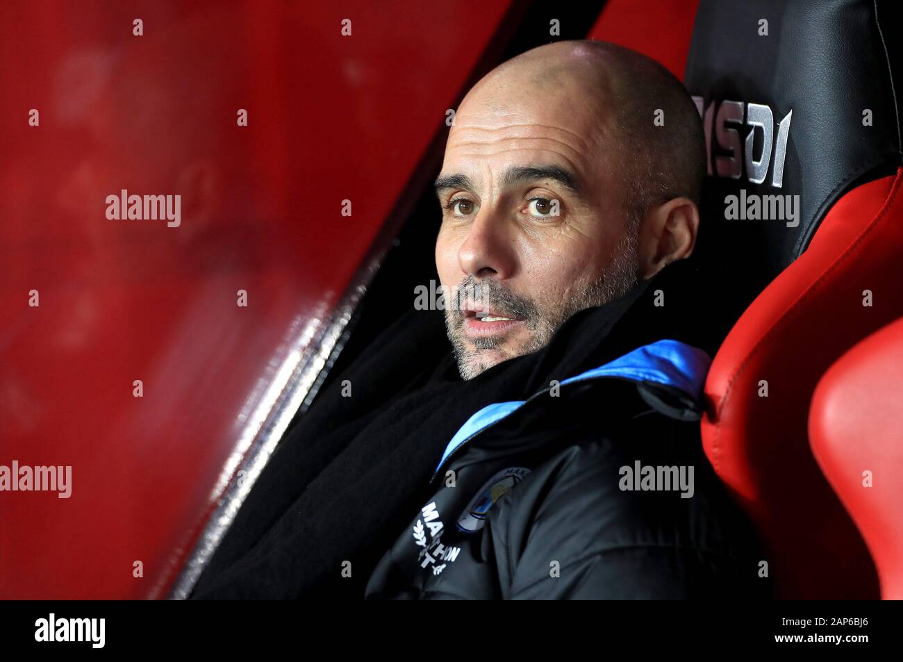 Manchester City manager Pep Guardiola before the Premier League match ...