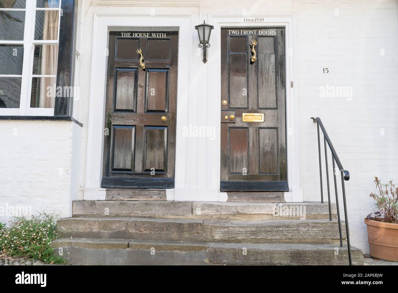 Rye England - August 20 2019; Historic building entrance, House with ...