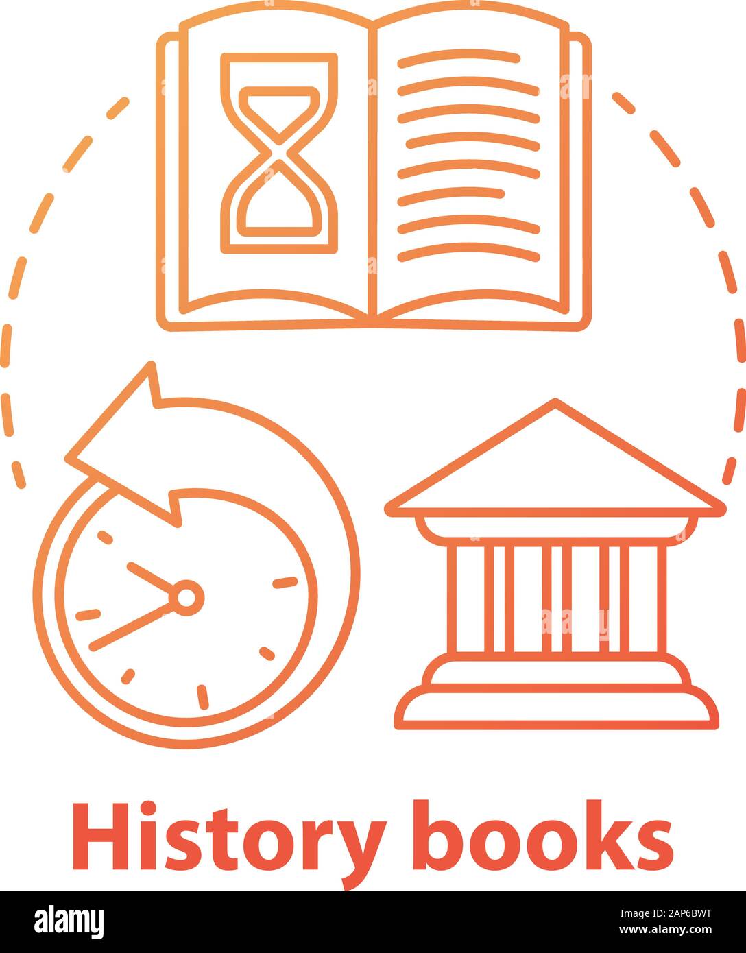 Science books red concept icon. Scientific literature idea thin line ...