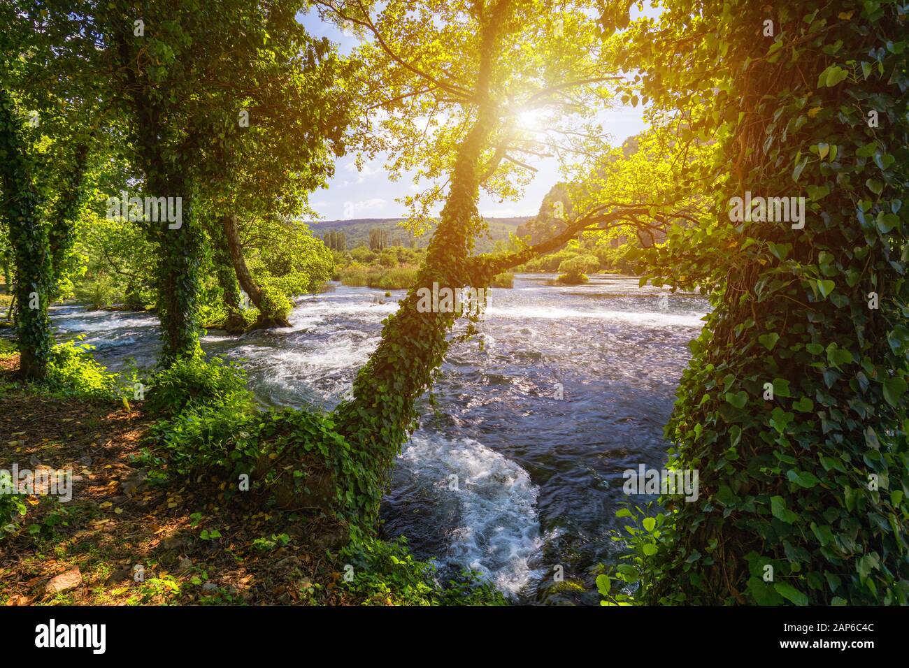 Waterfalls Krka, National Park, Dalmatia, Croatia. View of Krka ...